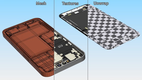 iPhone 14 Pro内部结构完整3D模型 - TurboSquid 2091912
