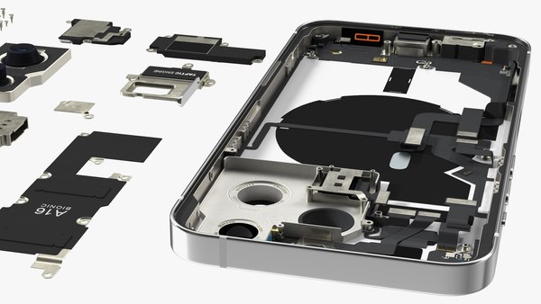 iPhone 14 Pro内部结构完整3D模型 - TurboSquid 2091912