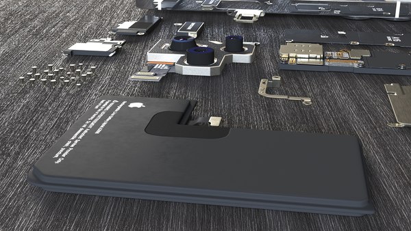 iPhone 14 Pro内部结构完整3D模型 - TurboSquid 2091912