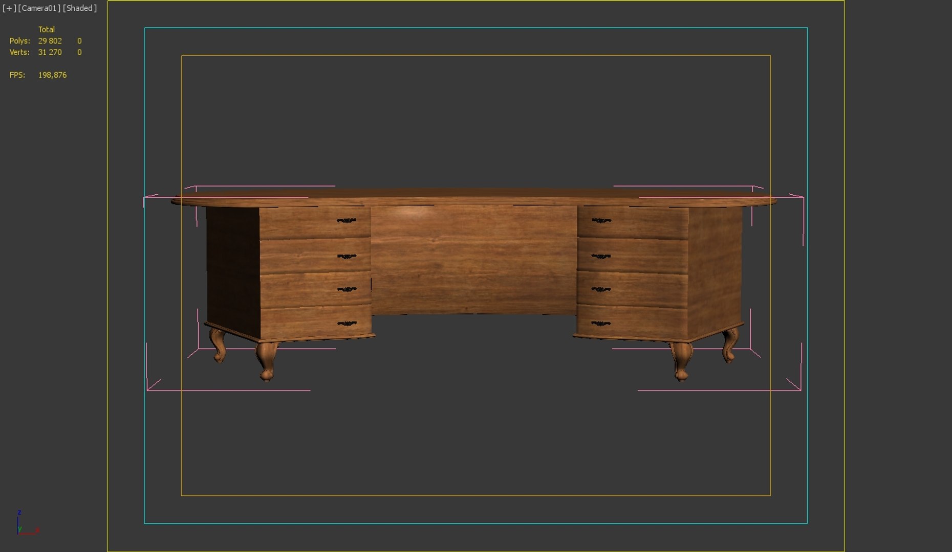 3d model writing table