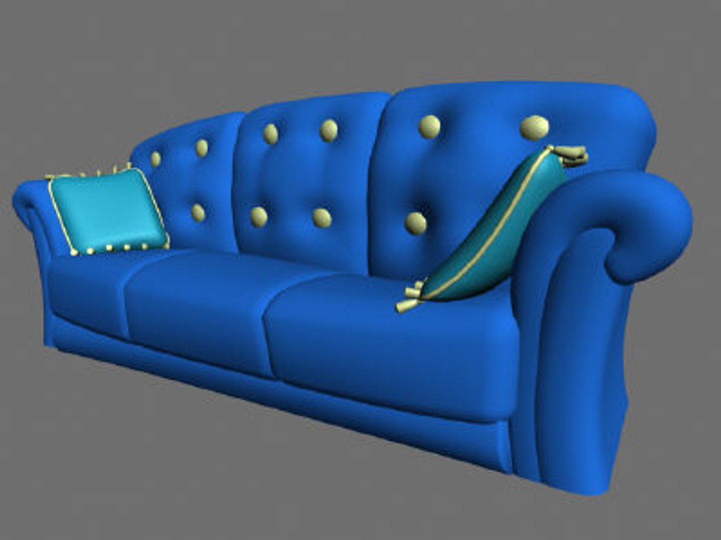 3d Cartoon Couch Model