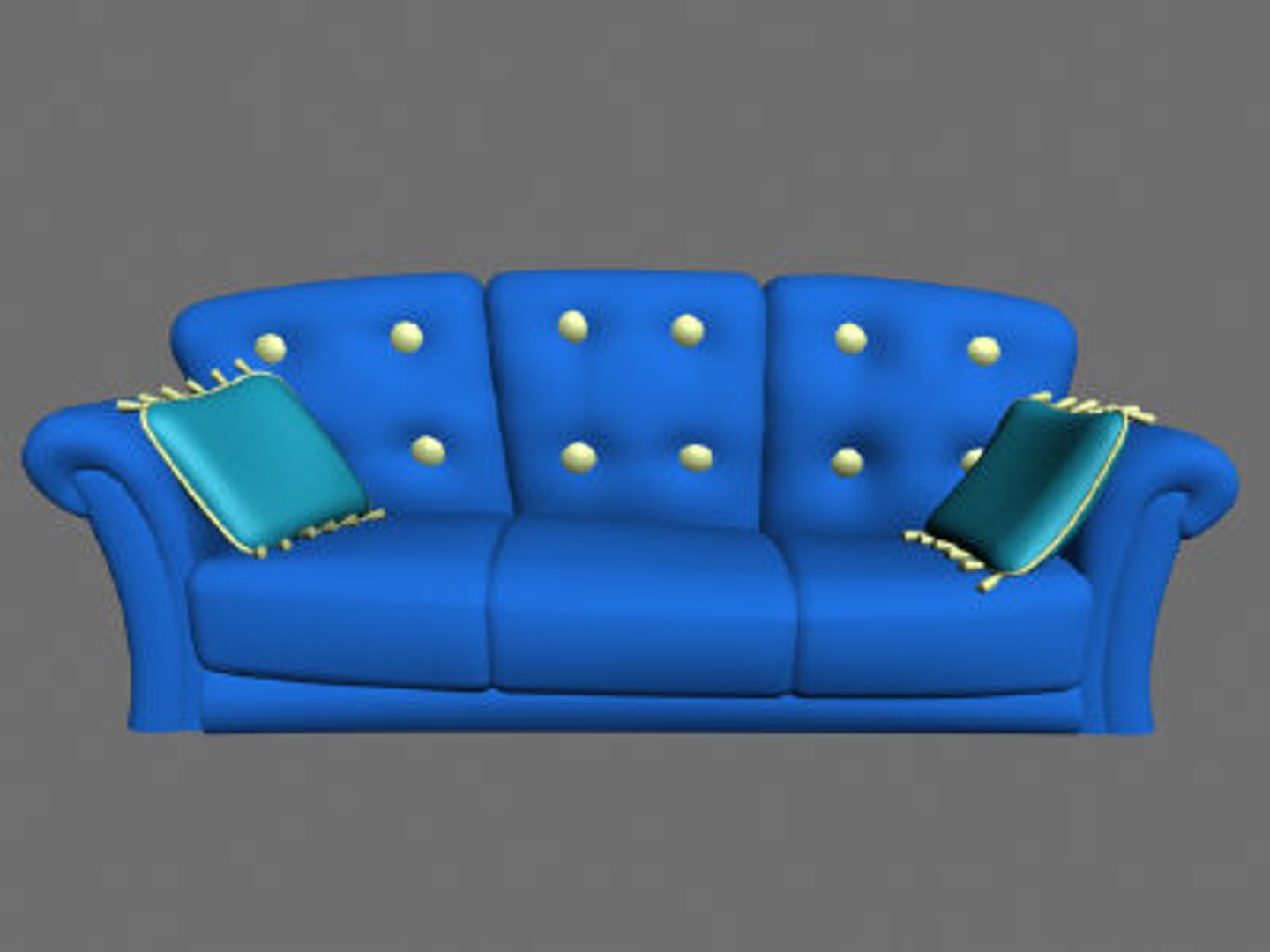 3d Cartoon Couch Model