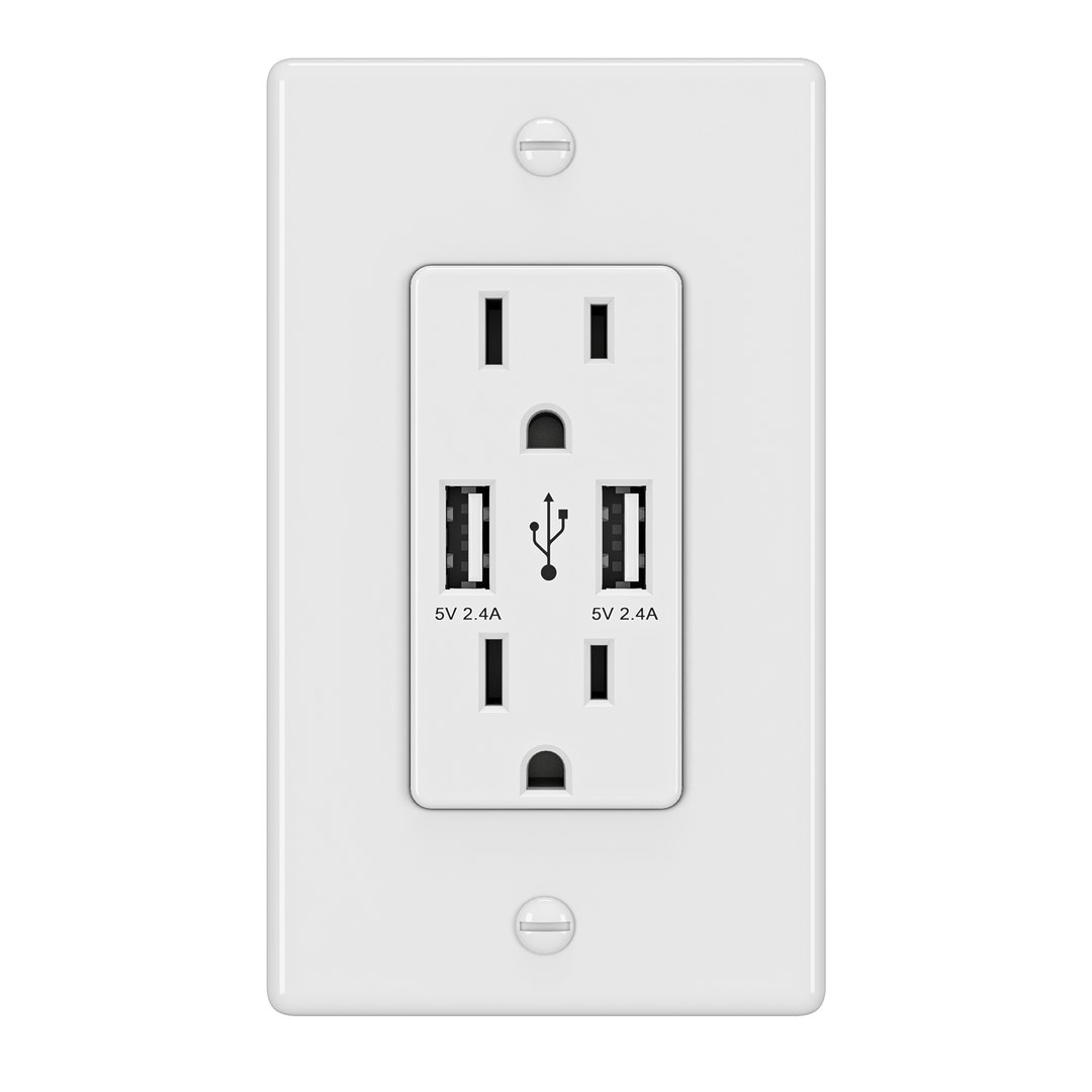 Usb Wall Outlet 3D Model - TurboSquid 1272080