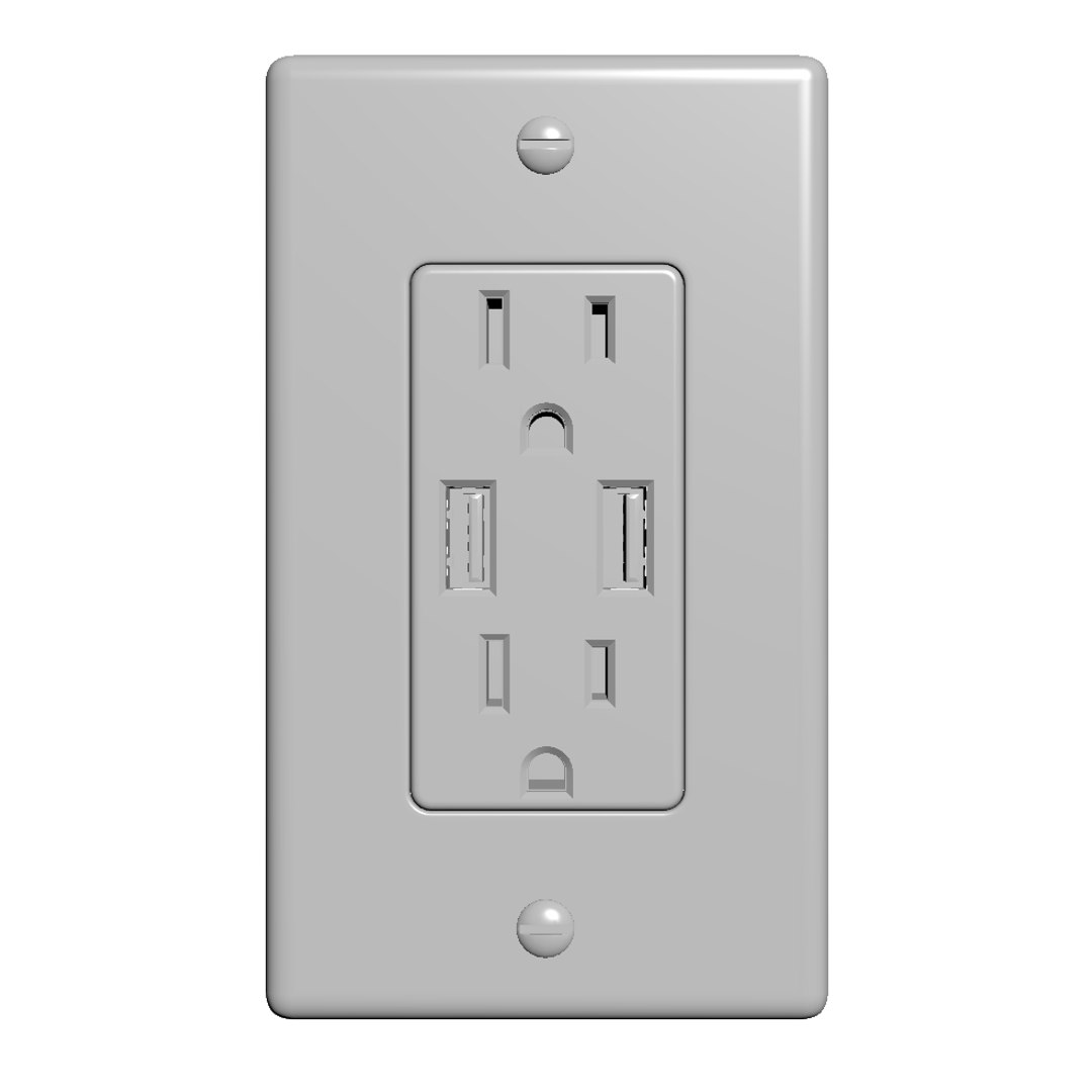 Usb Wall Outlet 3D Model - TurboSquid 1272080
