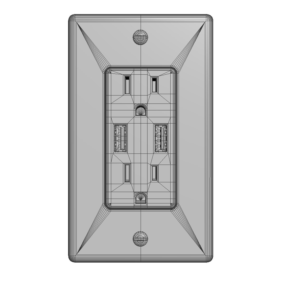 Usb Wall Outlet 3D Model - TurboSquid 1272080