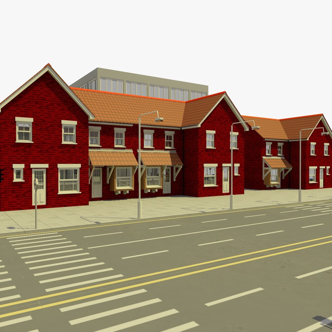 3d City Urban Neighborhood Block
