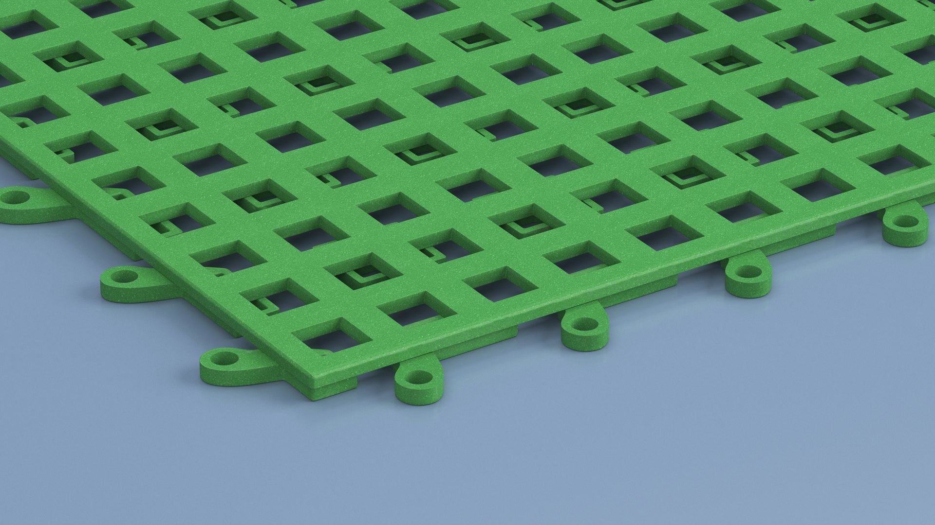 3D Model PVC Floor Mat Piece Green - TurboSquid 2234682