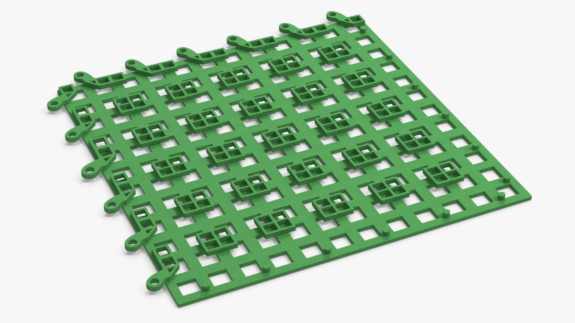 3D Model PVC Floor Mat Piece Green - TurboSquid 2234682