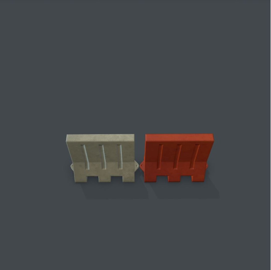 3d model of traffic barrier