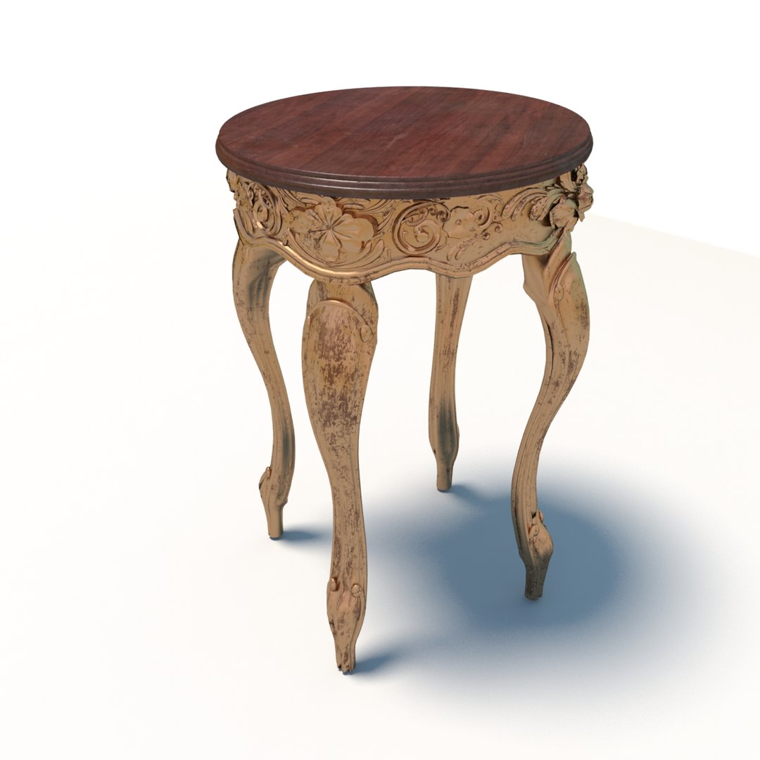 Antique baroque table 3D model - TurboSquid 1339306
