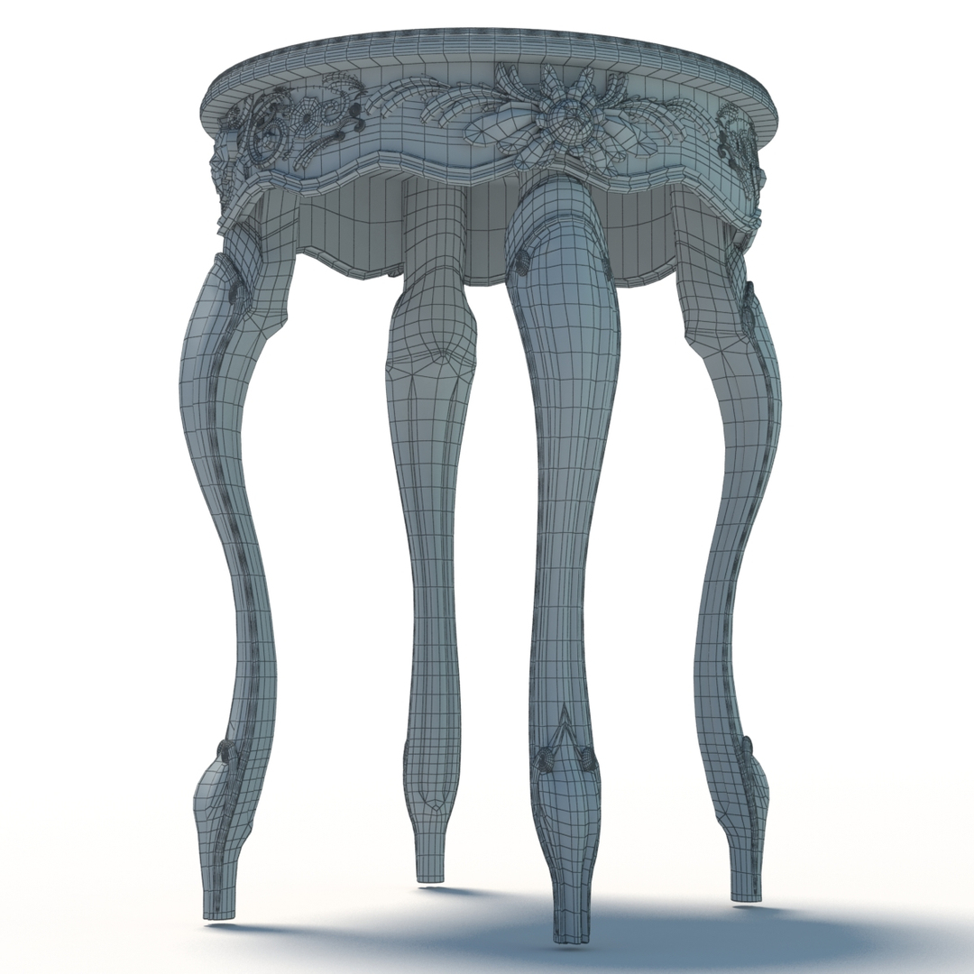 Antique baroque table 3D model - TurboSquid 1339306