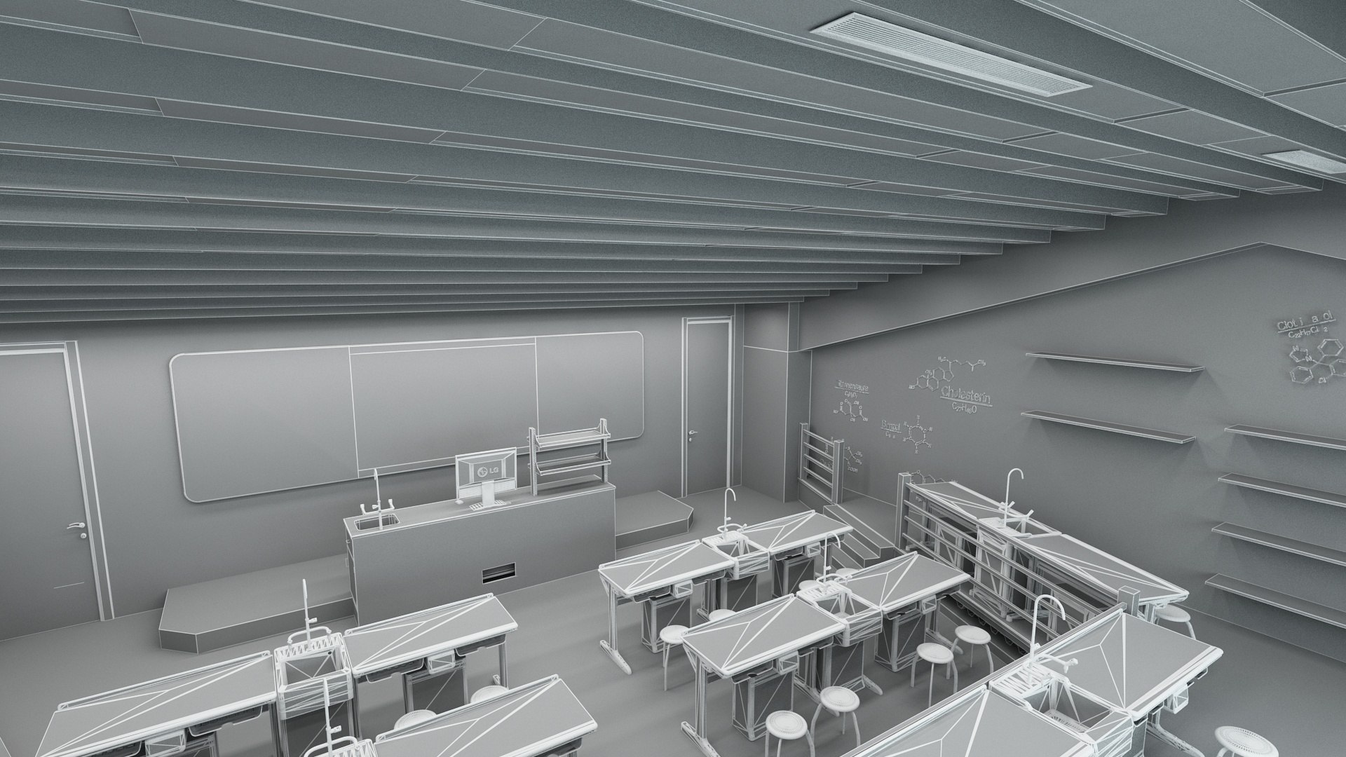 3D Model Classroom Biology - TurboSquid 1698988