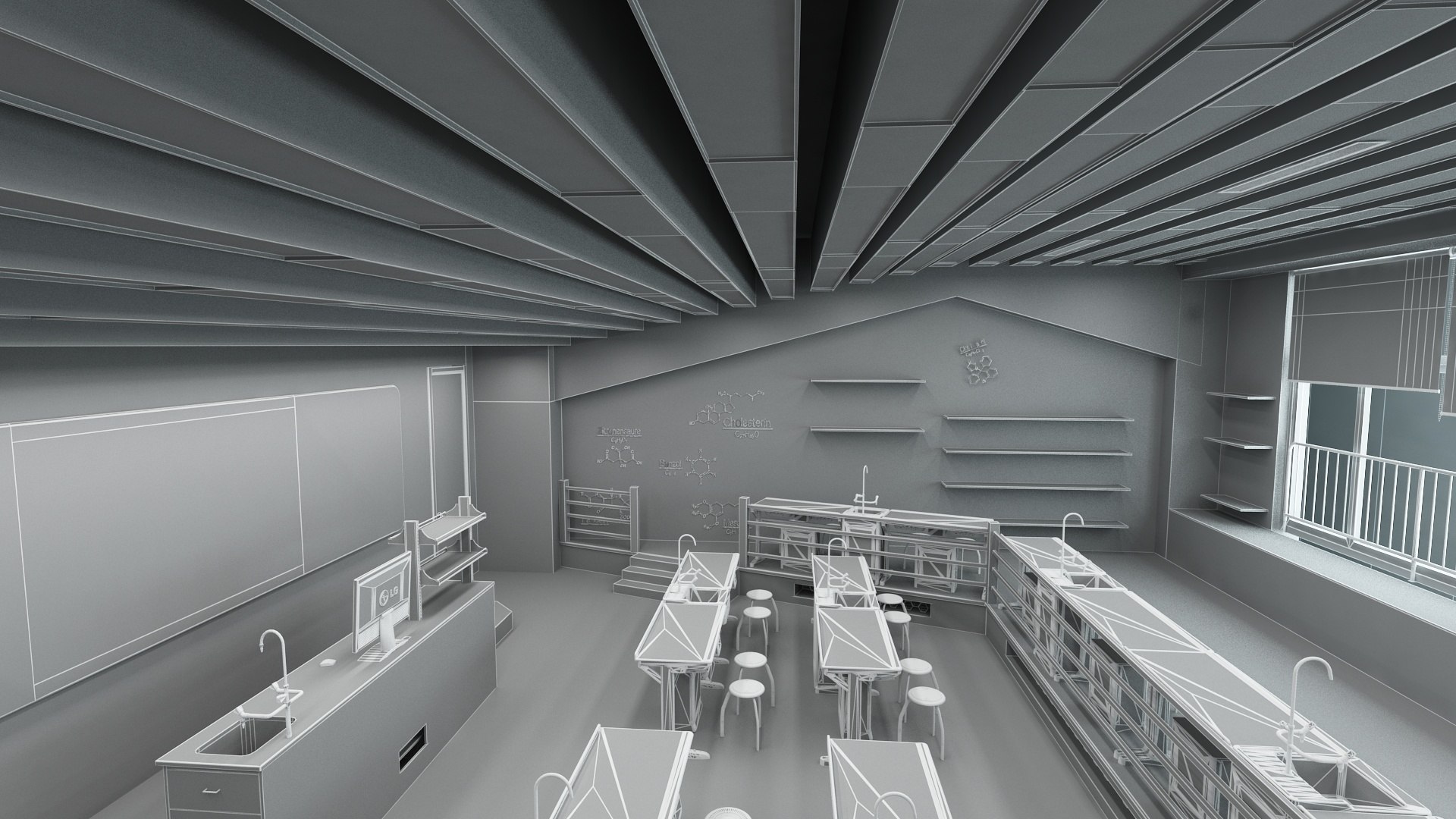 3D Model Classroom Biology - TurboSquid 1698988