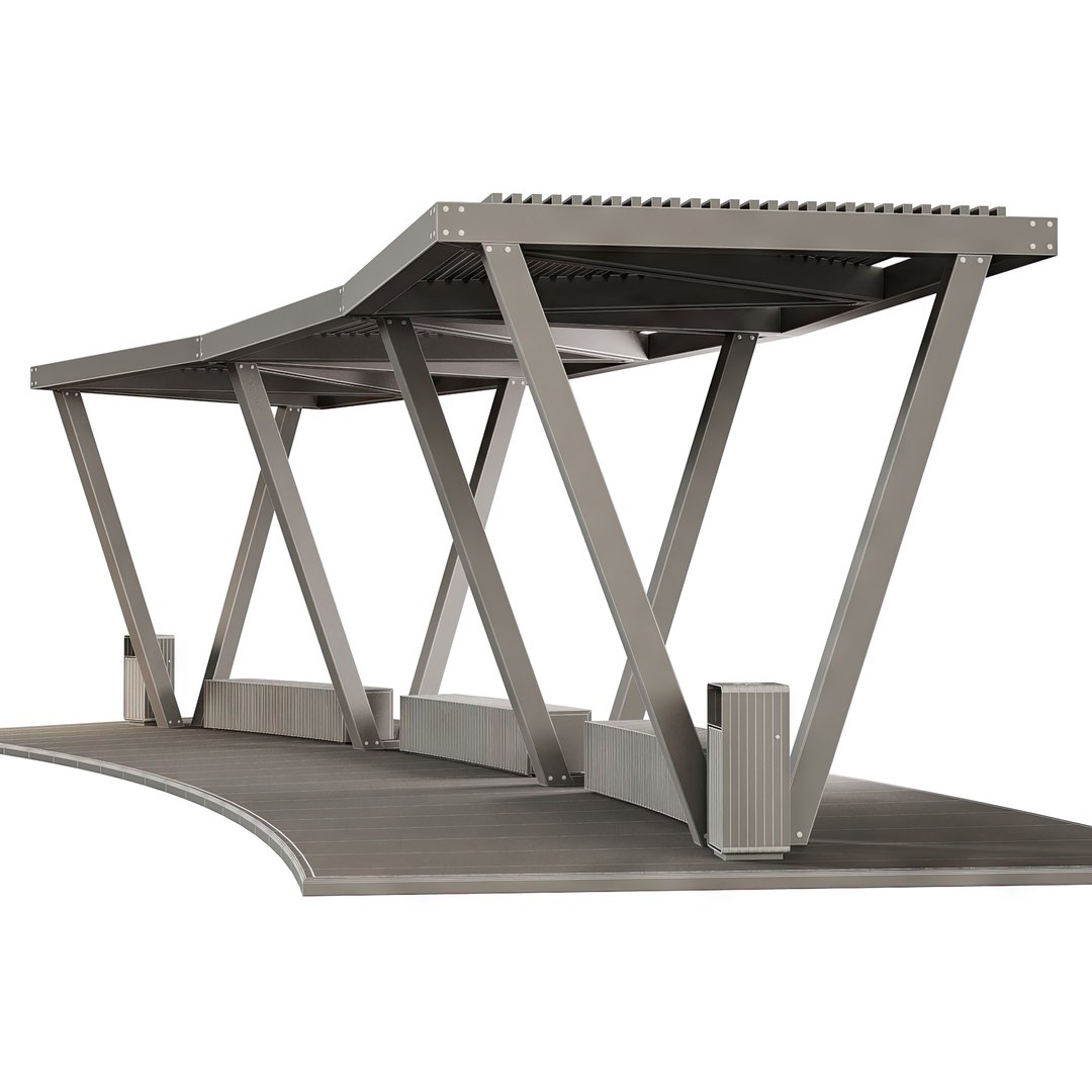3D Pergola With Swings Benches 3D Model - TurboSquid 2192138