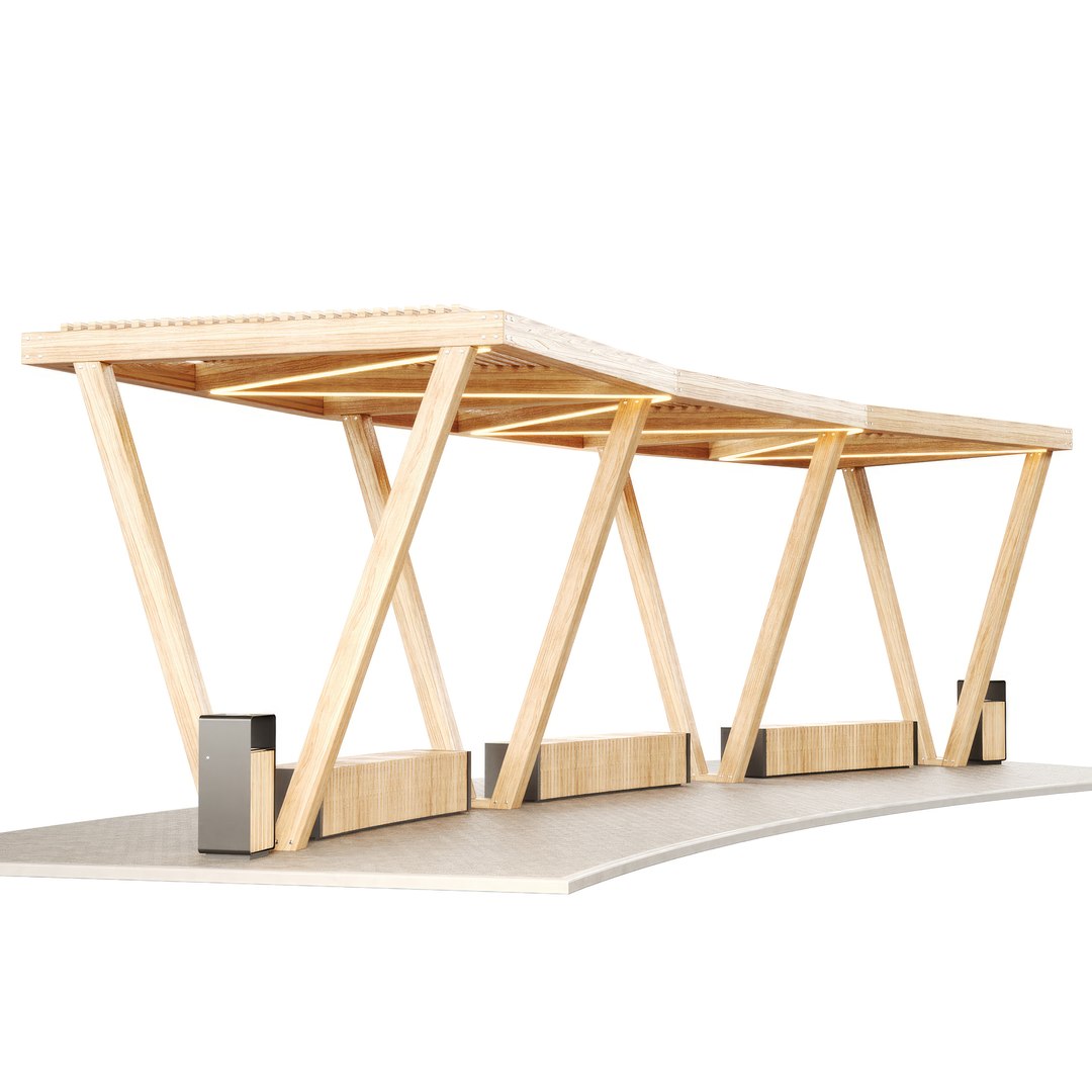 3D Pergola With Swings Benches 3D Model - TurboSquid 2192138