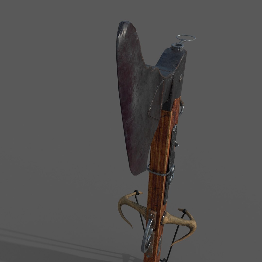 Fantasy Crossbow Axe Gun 3D Model - TurboSquid 1517198