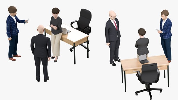 3D meeting business people - TurboSquid 1693166