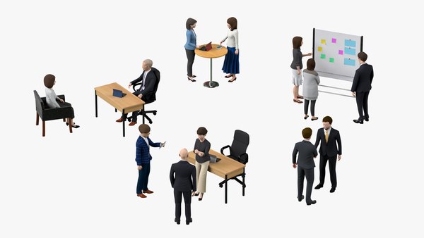 3D meeting business people - TurboSquid 1693166