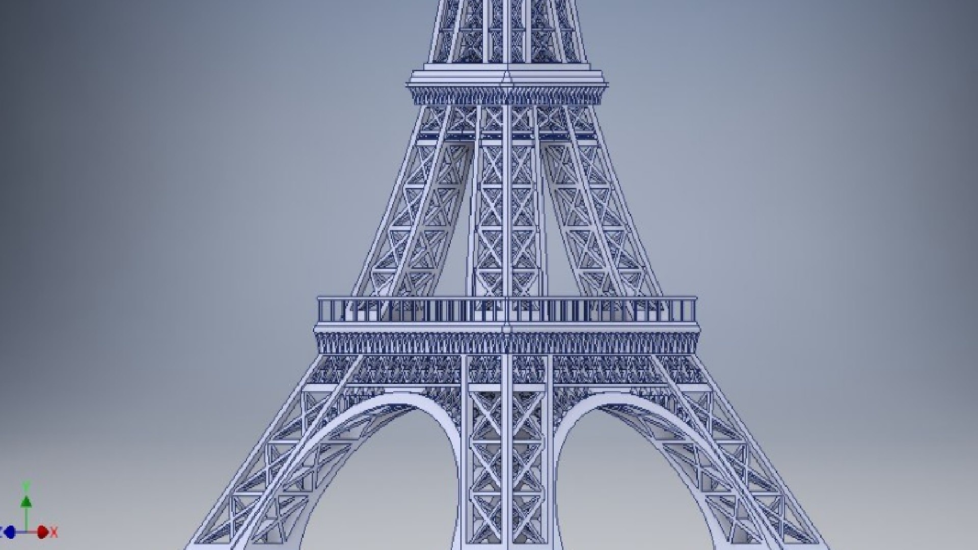 Eiffel Tower Modelled Final 3D Model - TurboSquid 1594832