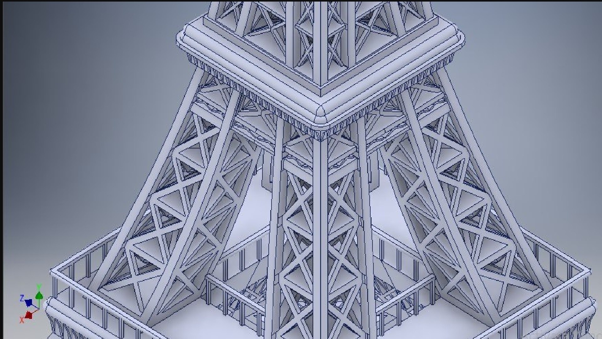 Eiffel Tower Modelled Final 3D Model - TurboSquid 1594832