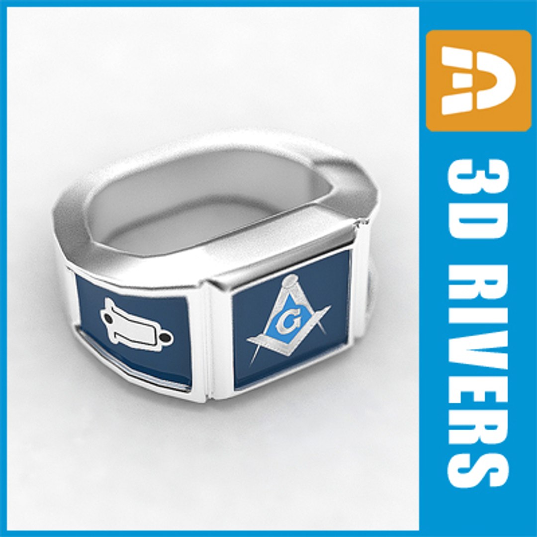 3d Model Mason Silver Ring