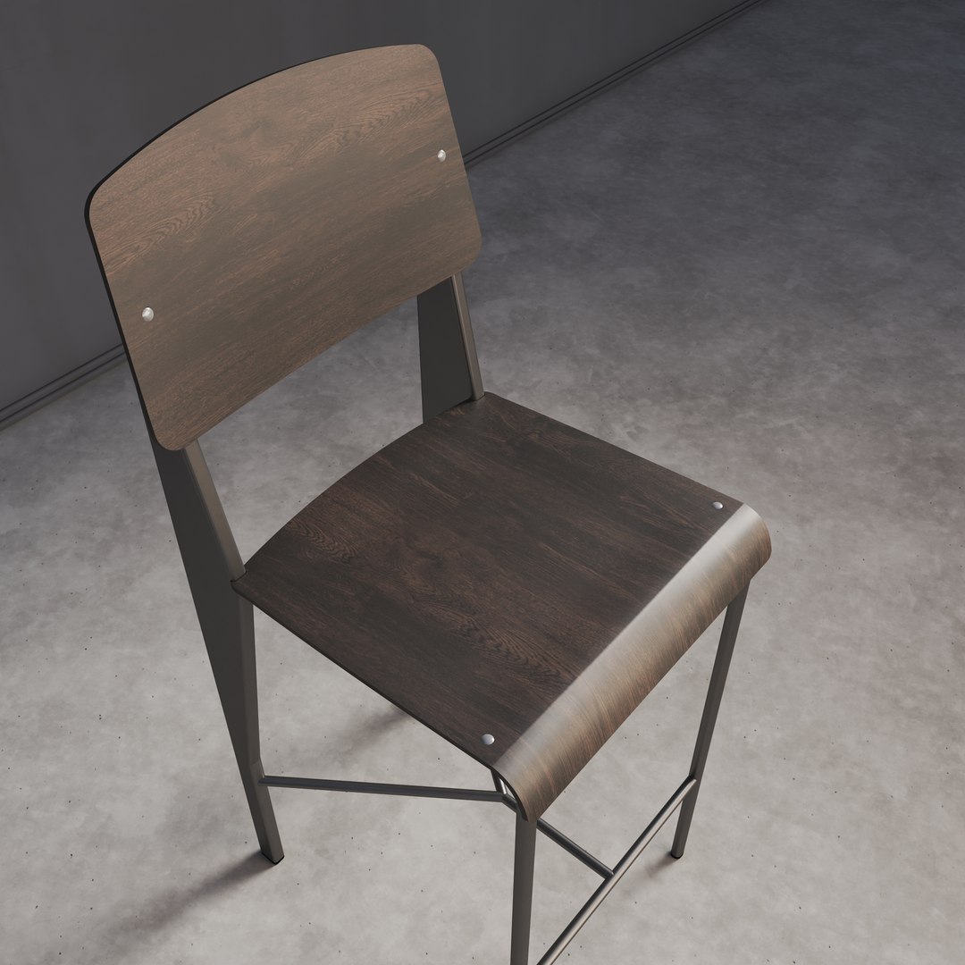 3D model Prouve Bar Stool - TurboSquid 1778755