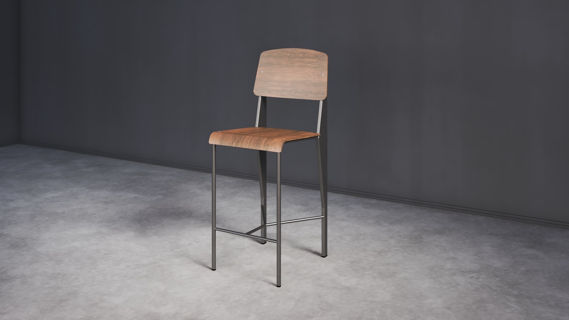 3D model Prouve Bar Stool - TurboSquid 1778755