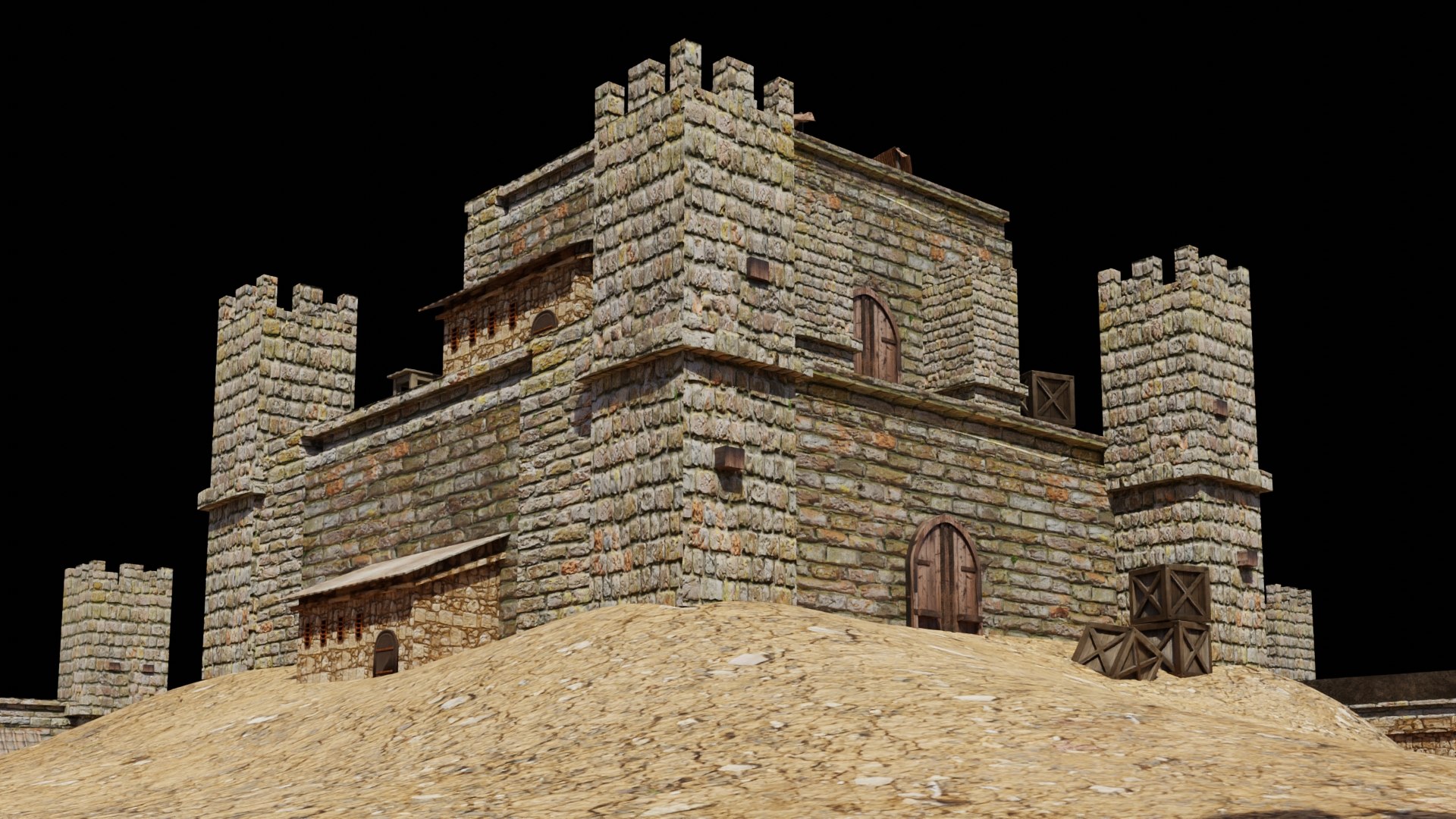 3D CASTLE LOW-POLY MODEL 3D model - TurboSquid 1782763
