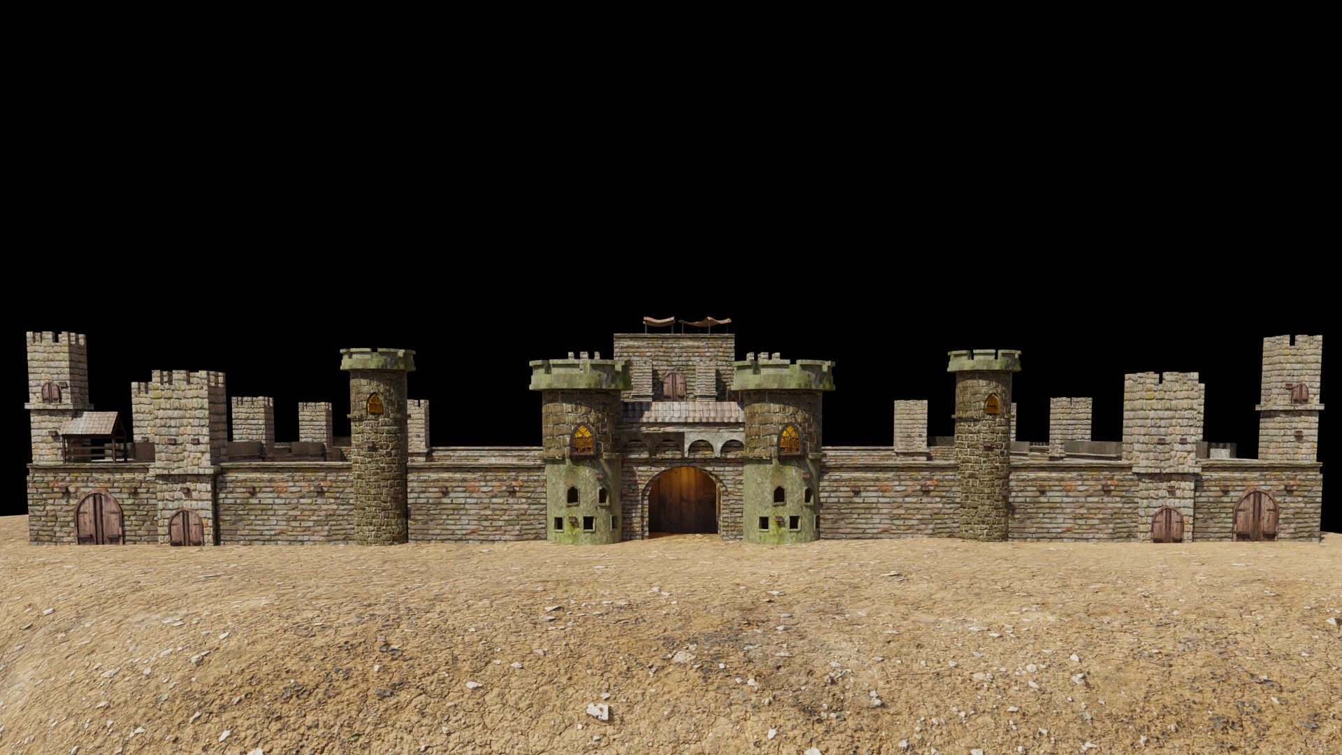 3D CASTLE LOW-POLY MODEL 3D model - TurboSquid 1782763