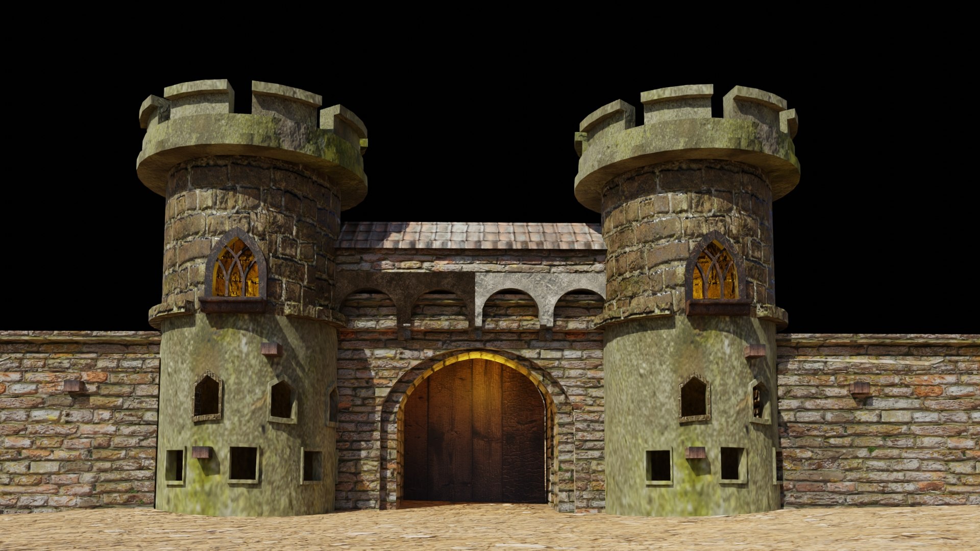 3D CASTLE LOW-POLY MODEL 3D model - TurboSquid 1782763