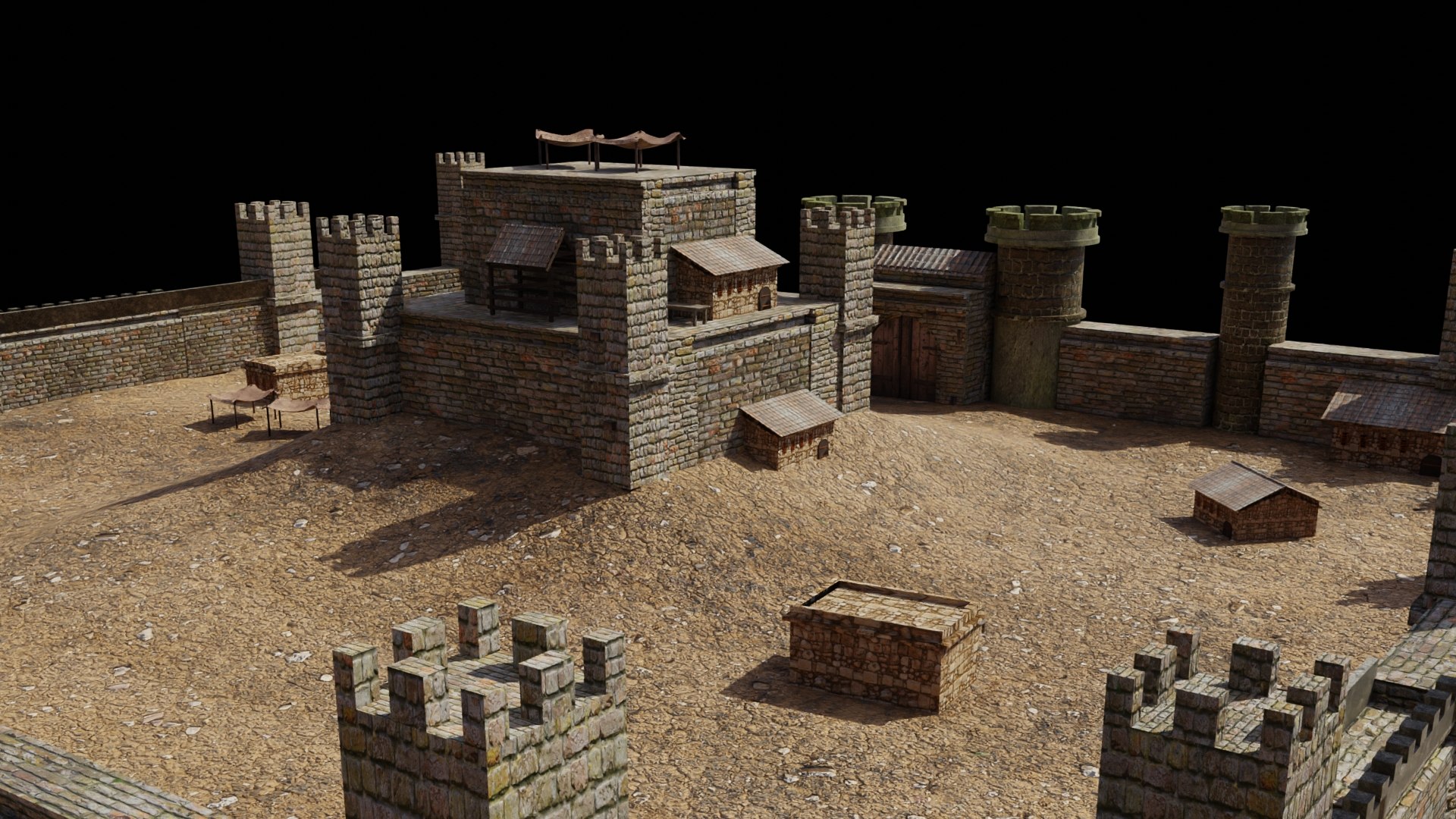 3D CASTLE LOW-POLY MODEL 3D model - TurboSquid 1782763