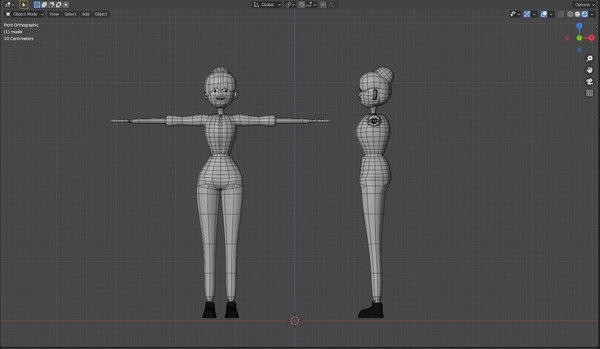 3D Female cartoon characters base mesh model - TurboSquid 1739463