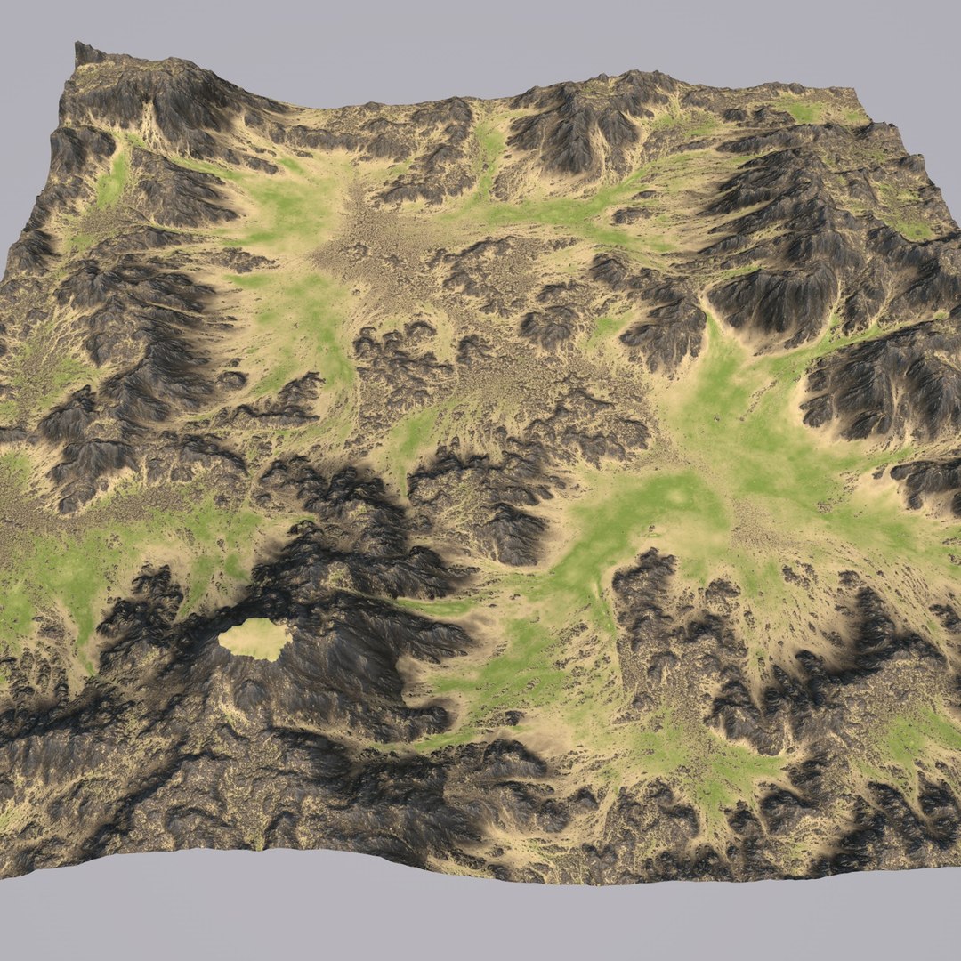 Green Terrain 3D - TurboSquid 1295964