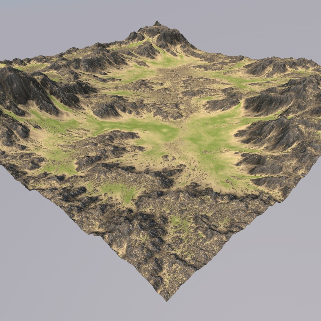 Green Terrain 3D - TurboSquid 1295964