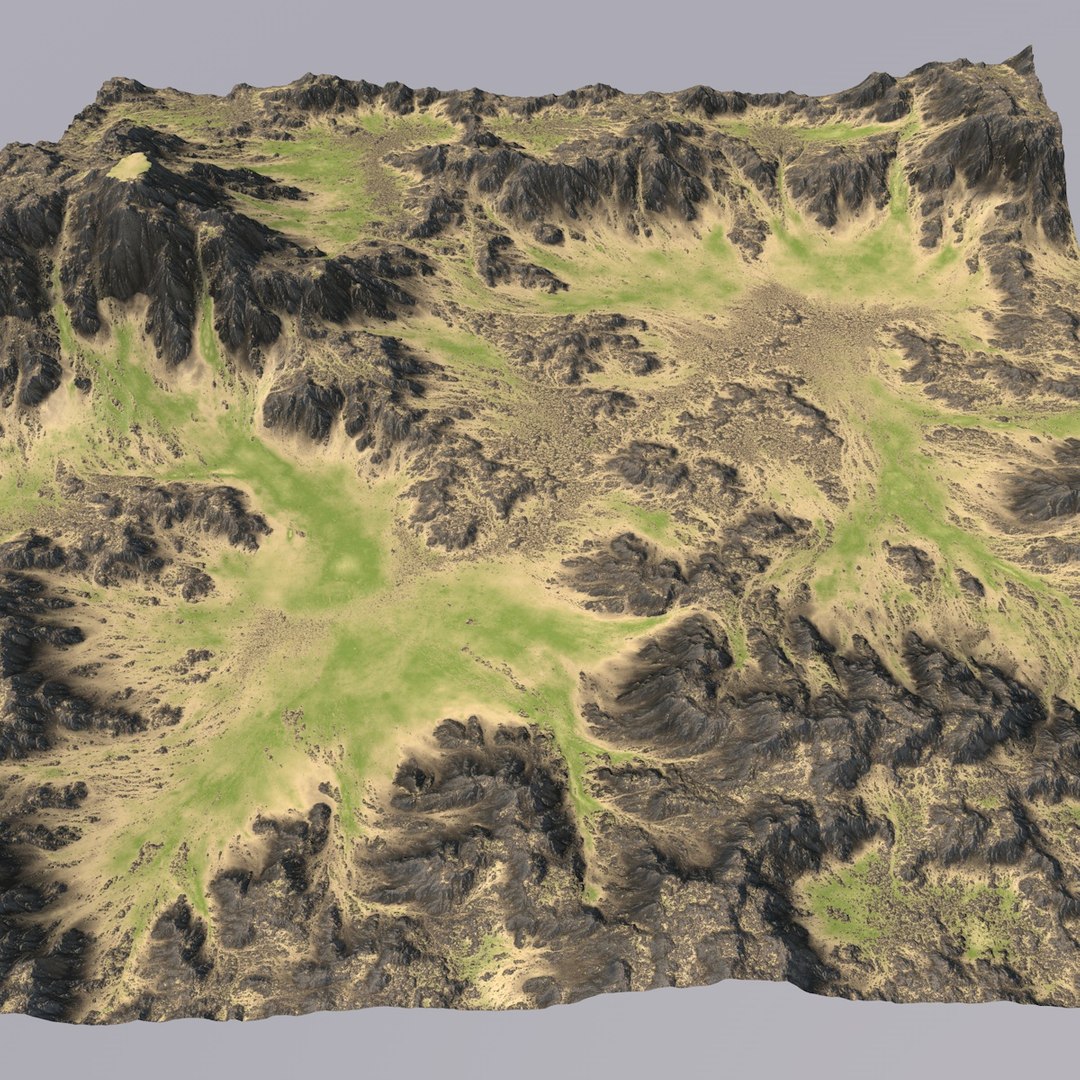 Green Terrain 3D - TurboSquid 1295964