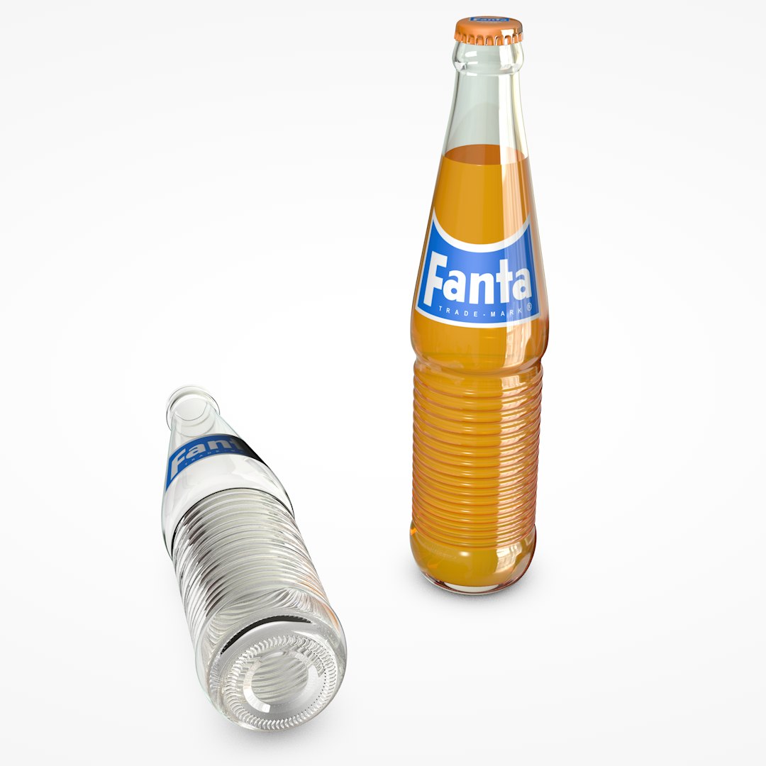 Fanta retro bottle model - TurboSquid 1571782