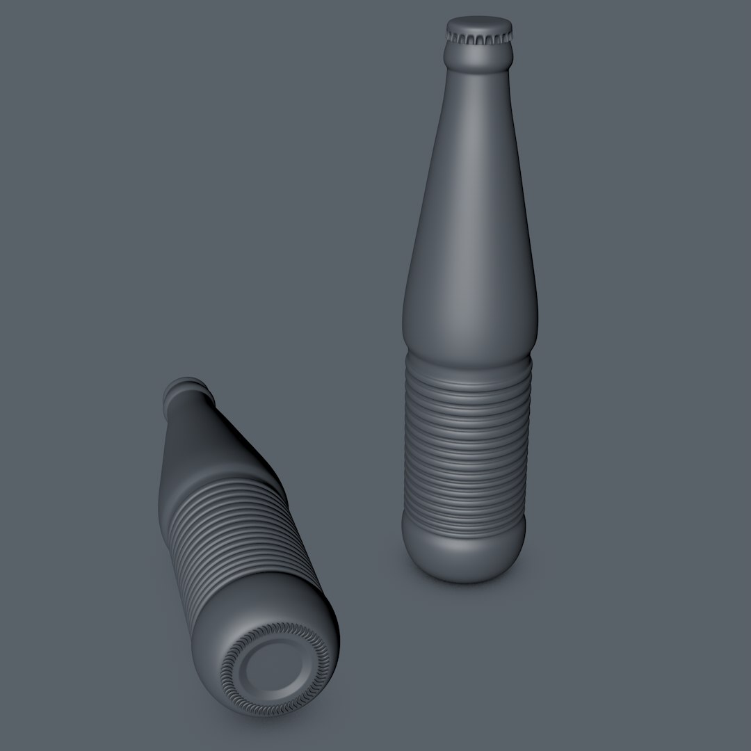 Fanta Retro Bottle Model - TurboSquid 1571782