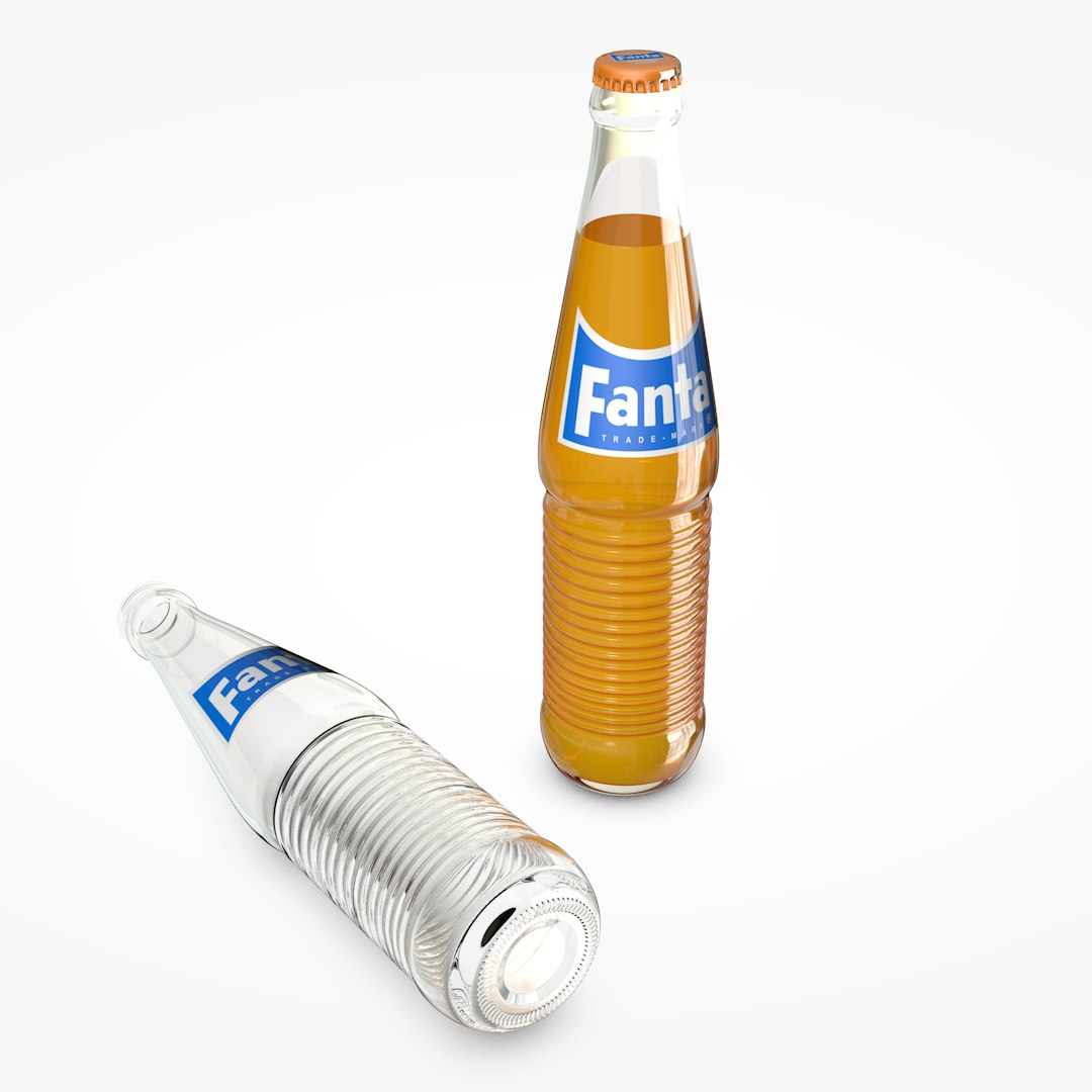 Fanta Retro Bottle Model - TurboSquid 1571782