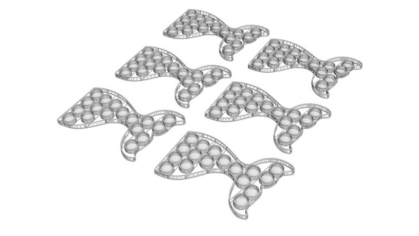 3D Mermaid Tail Pop It Fidget Toys Set model - TurboSquid 1771369