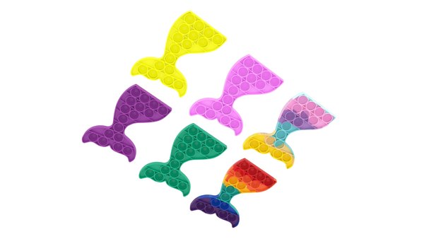 3D Mermaid Tail Pop It Fidget Toys Set model - TurboSquid 1771369