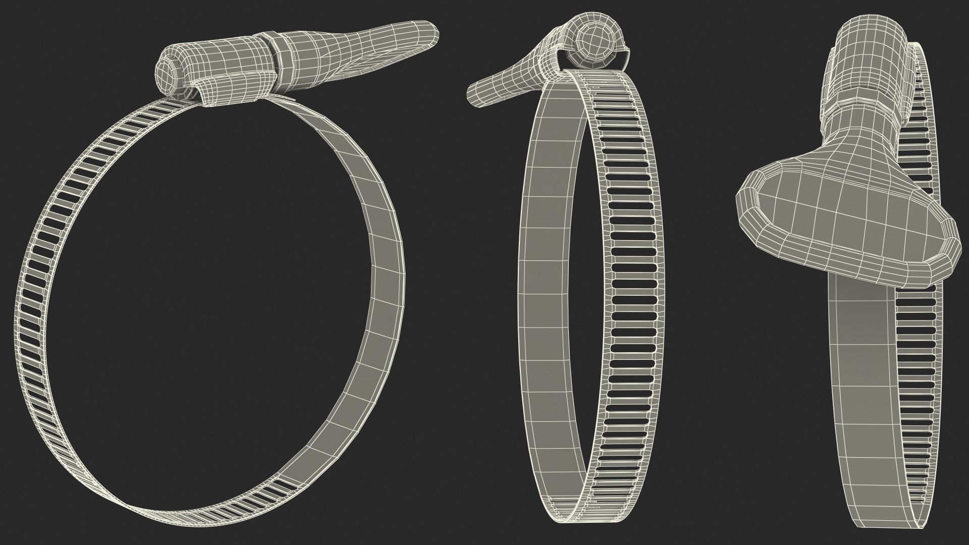 3D Worm Gear Hose Clamp 46 70mm - TurboSquid 1810259