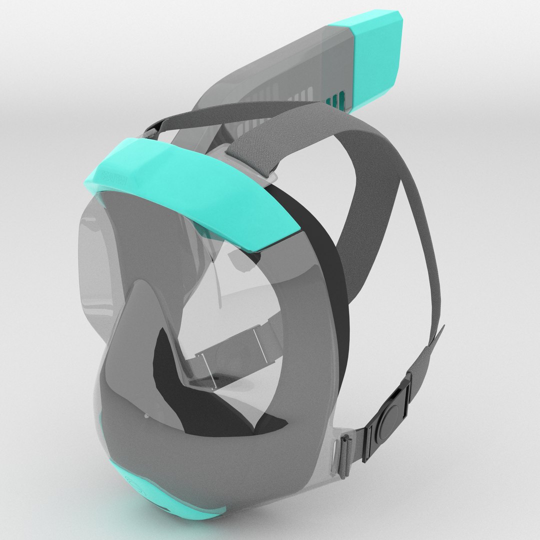 3D V3 Face Snorkel Mask Seafoam Model - TurboSquid 2245479