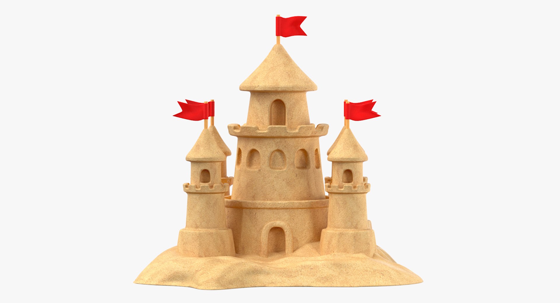 3D sand castle - TurboSquid 1344952