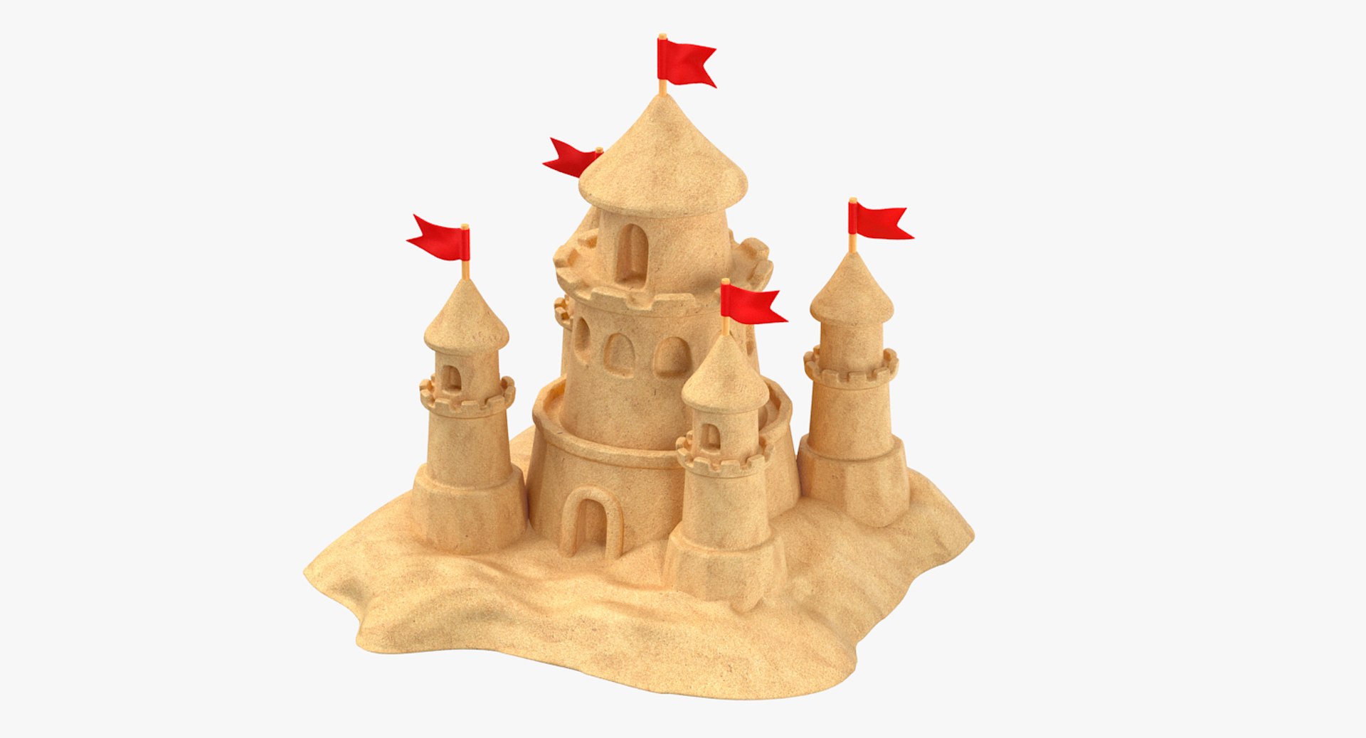 3D sand castle - TurboSquid 1344952