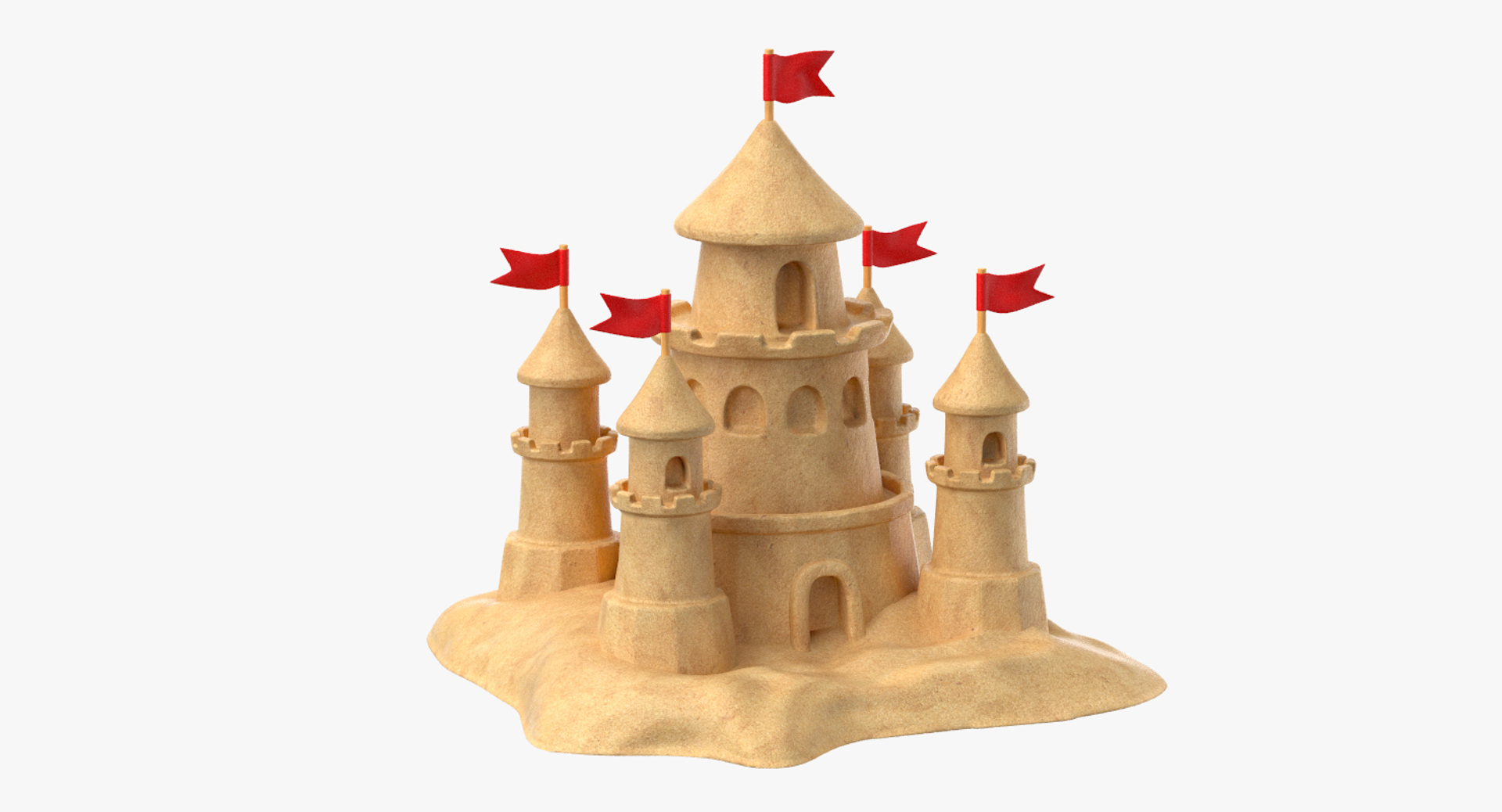 3D sand castle - TurboSquid 1344952