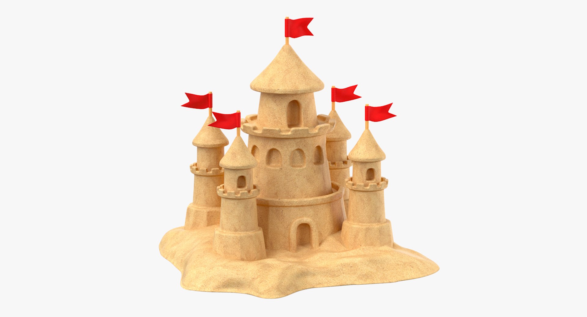 3D sand castle - TurboSquid 1344952