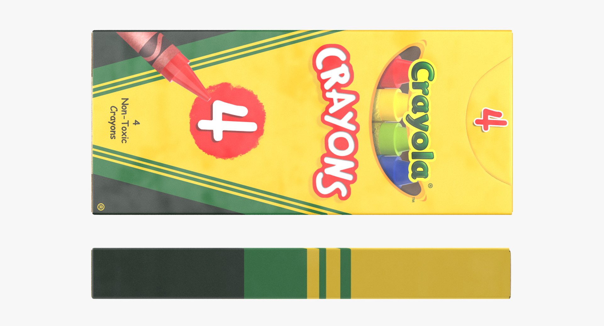 Crayola 4 Count Colored 3D Model - TurboSquid 1287007