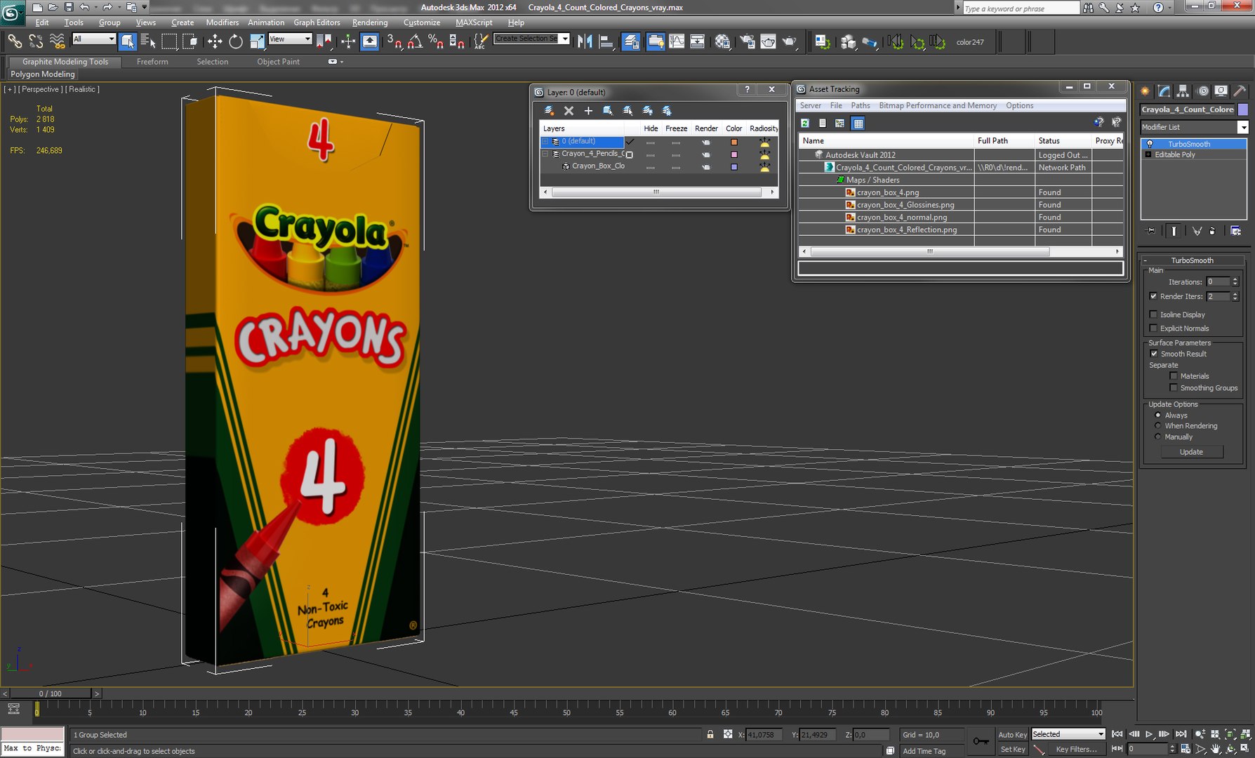 Crayola 4 Count Colored 3D Model - TurboSquid 1287007