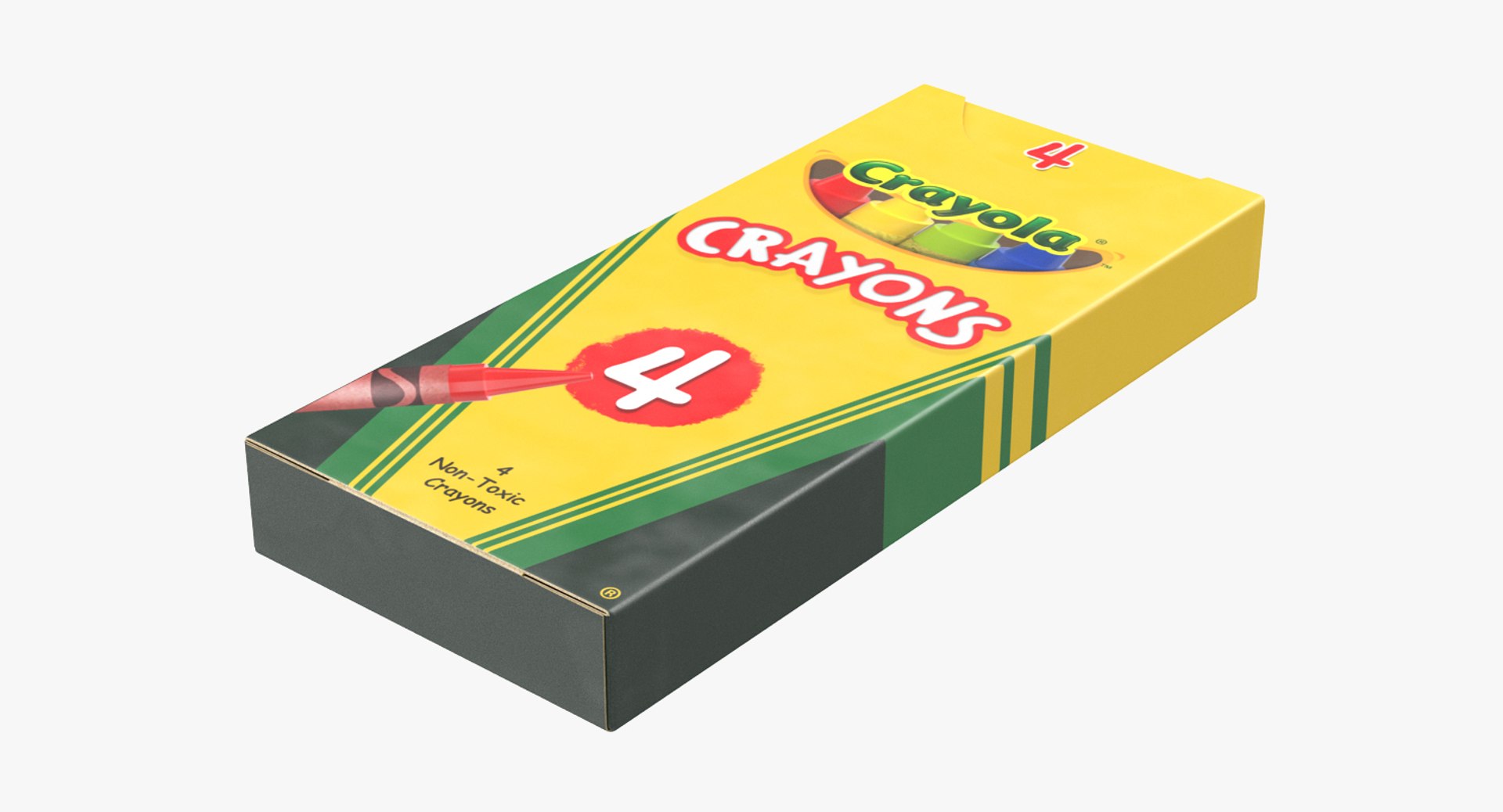 Crayola 4 Count Colored 3D Model - TurboSquid 1287007