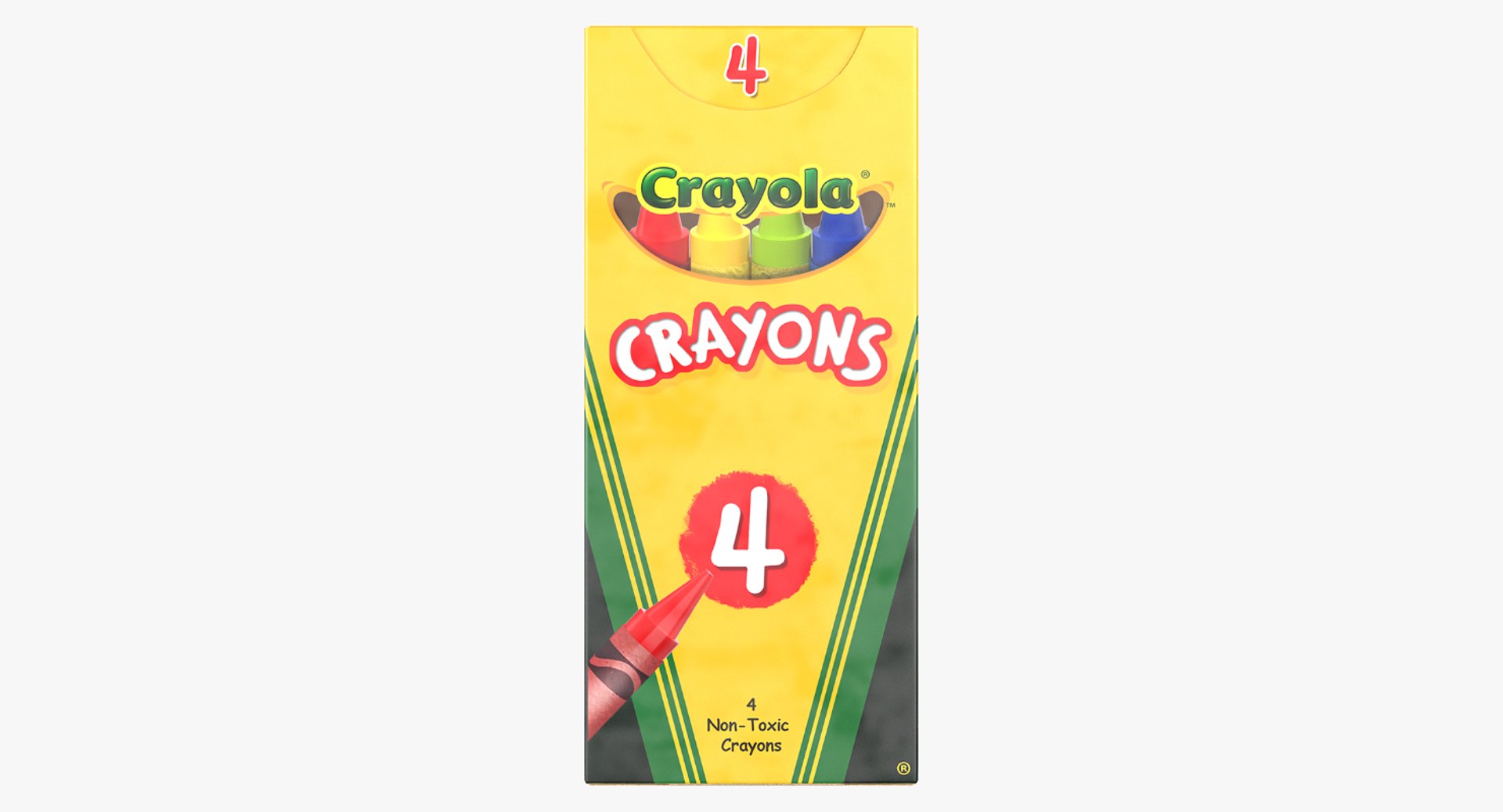 Crayola 4 Count Colored 3D Model - TurboSquid 1287007